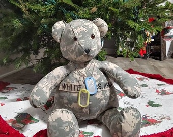 Memory Military Bear - Etsy