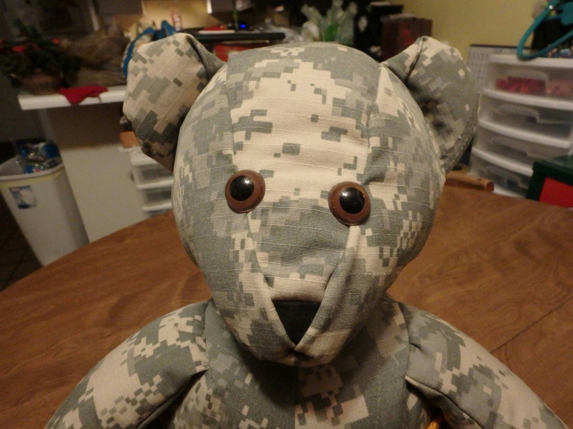Memory Bear Army Bear Military Bear Keepsake Bear Teddy - Etsy