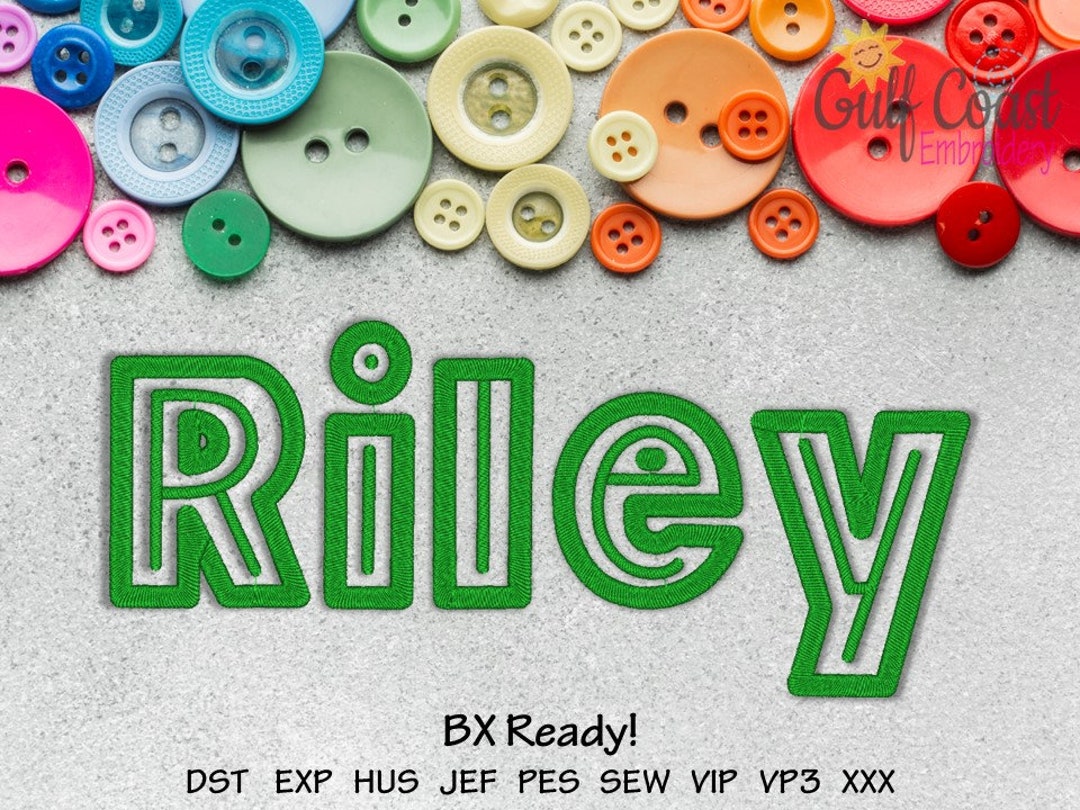 Riley Machine Embroidery Font Alphabet Sports Machine - Etsy