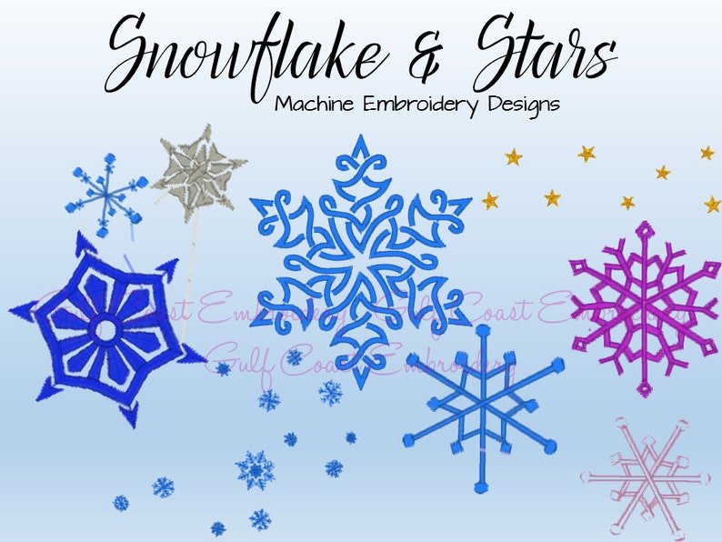 Machine Embroidery Snowflake Designs, Winter Embroidery Collection ...