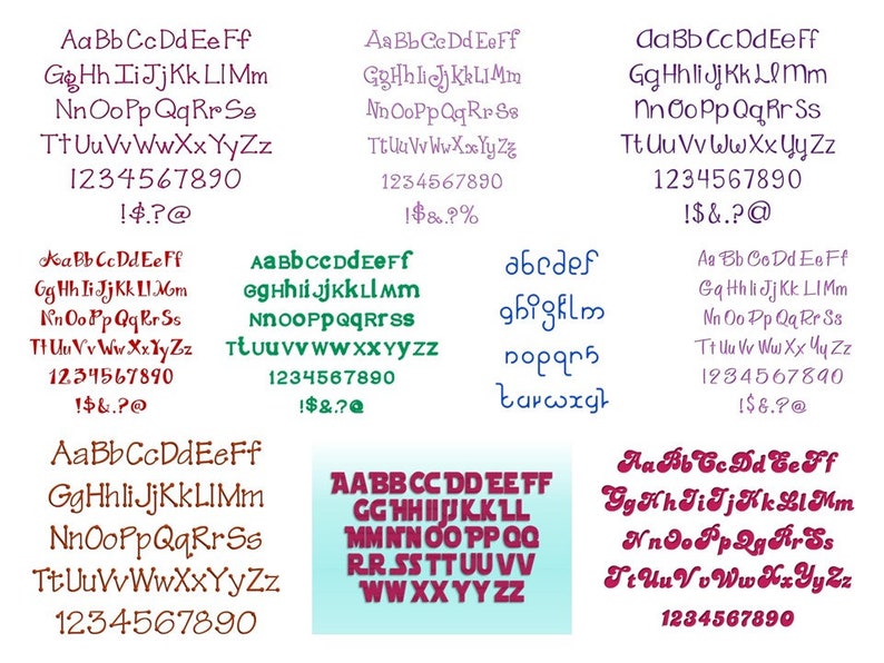 Mega Bundle 80 Best Seller Embroidery Fonts, JEF Machine Embroidery ...