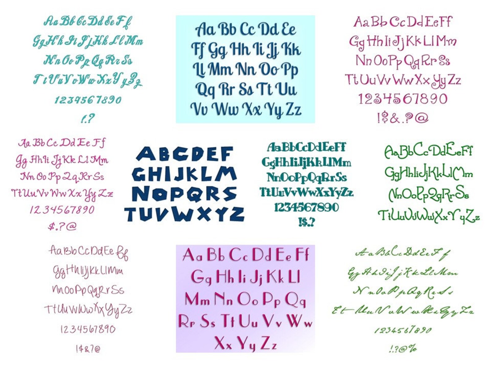 Mega Bundle 80 Best Seller Embroidery Fonts, JEF Machine Embroidery ...