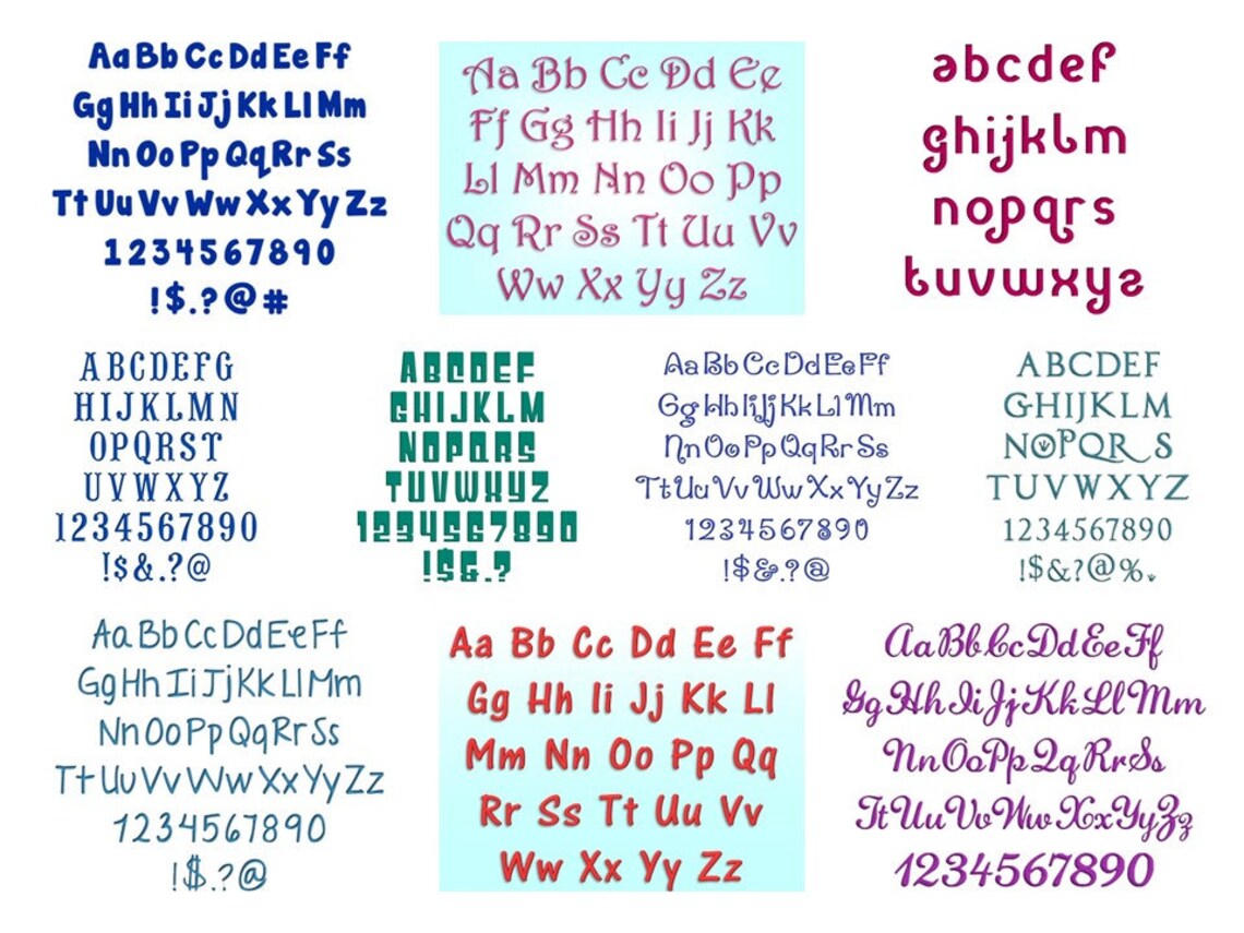 Mega Bundle 80 Best Seller Embroidery Fonts DST Machine - Etsy