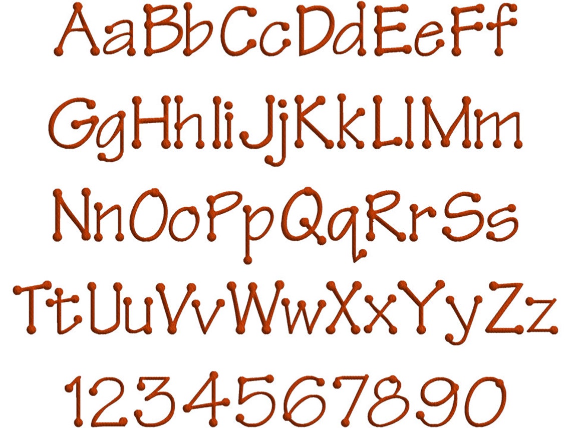 Tinker Toy Machine Embroidery Font Monogram Alphabet Tinker - Etsy