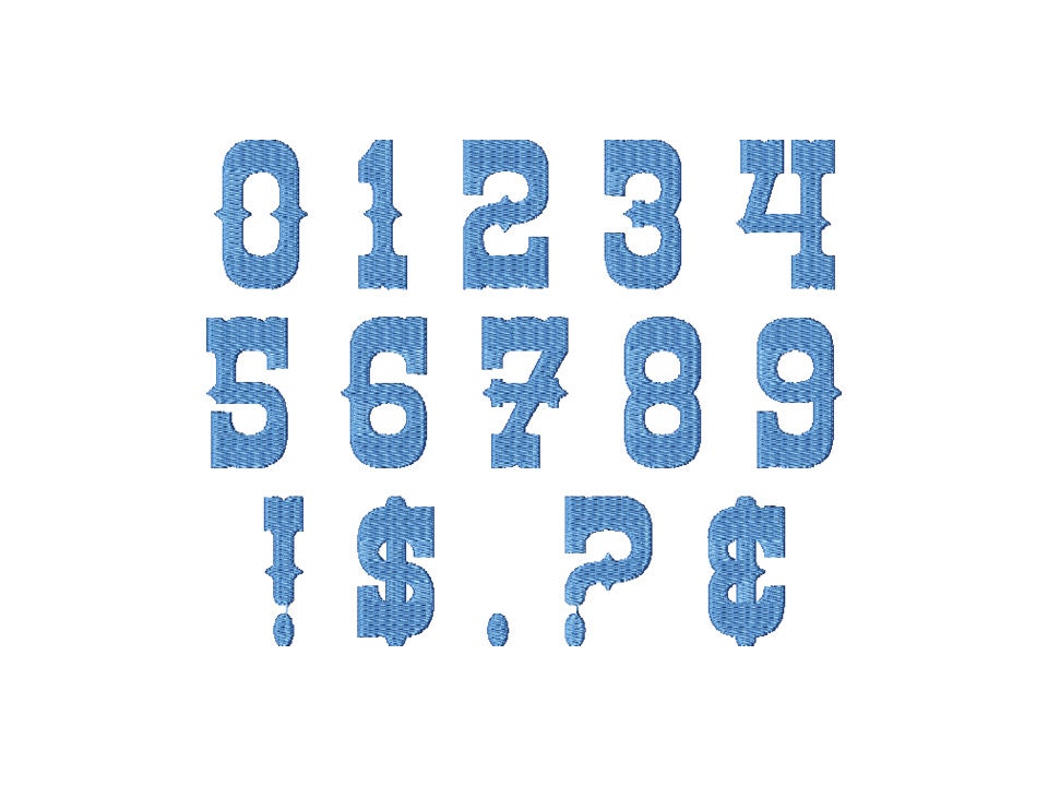 Western Machine Embroidery Font Monogram Alphabet Western | Etsy