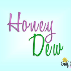 Honey Dew Machine Embroidery Font Alphabet Script Machine - Etsy