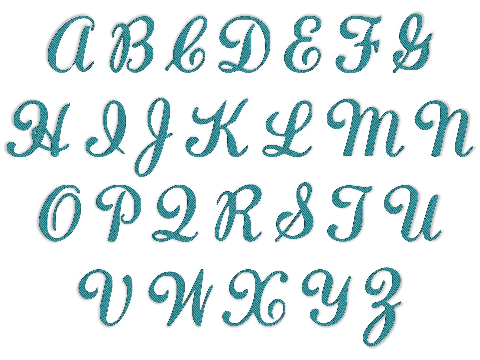 Script Machine Embroidery Font Alphabet, Elegant Embroidery Font, BX ...