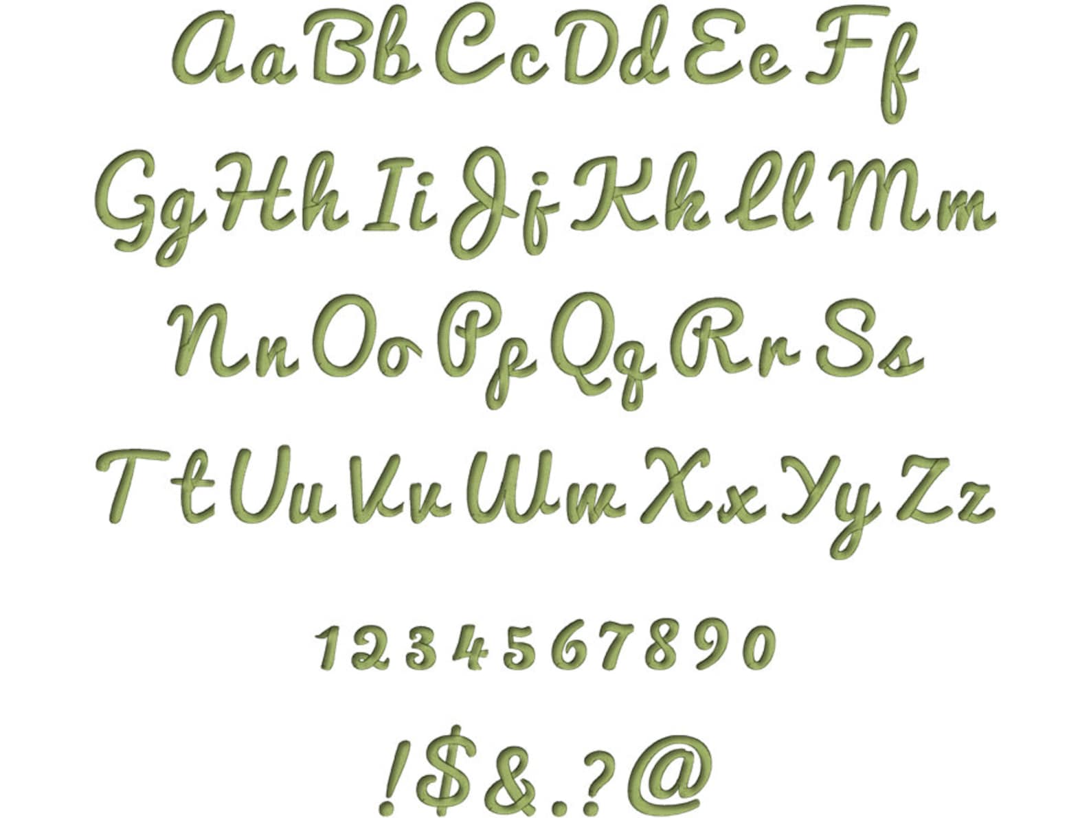 Pacifico Script Machine Embroidery Font Monogram Alphabet, Script ...