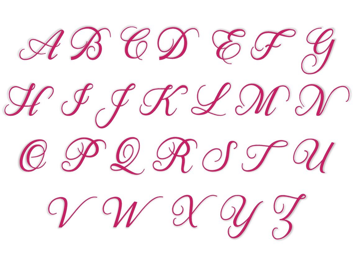 Emma Fancy Script Machine Embroidery Font Monogram Alphabet Set, Bx ...