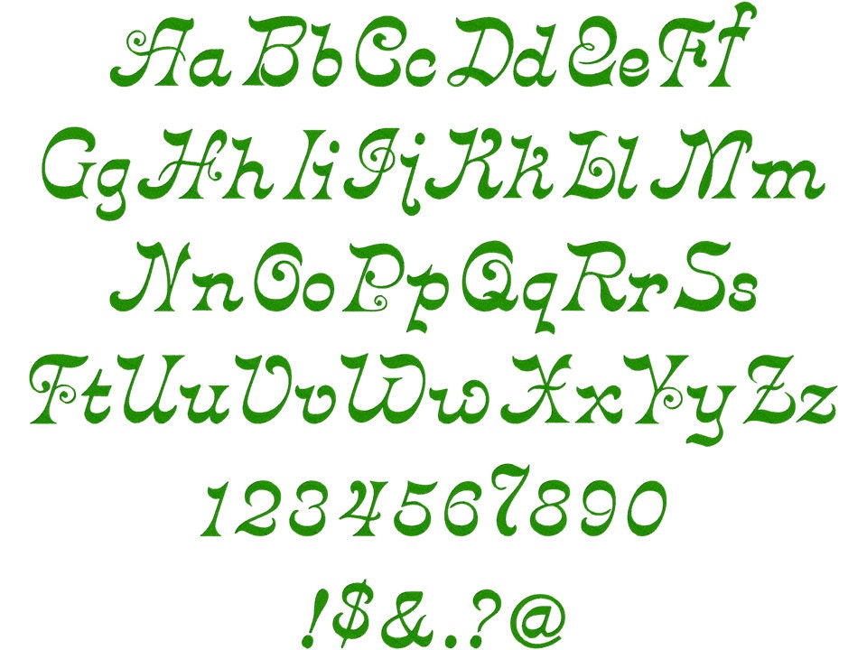 Crayon Machine Embroidery Font, Monogram Embroidery Alphabet, Instant ...