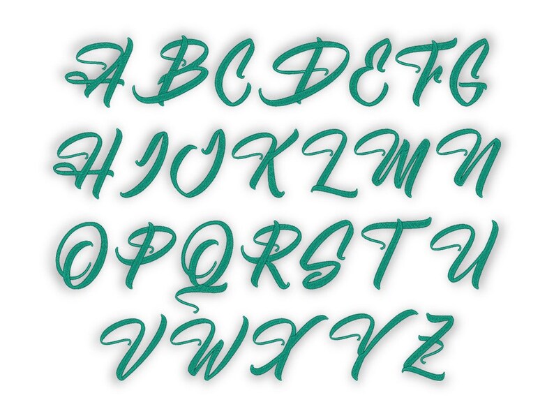 Script Machine Embroidery Font Elegant Embroidery Font - Etsy