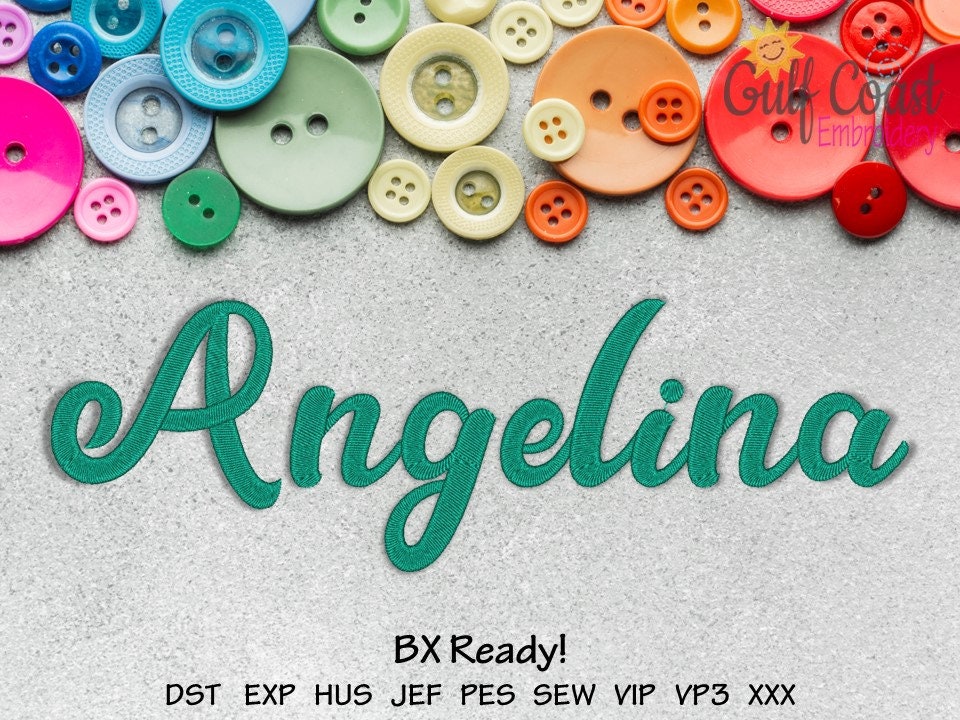 Cursive Machine Embroidery Font Alphabet Script Machine - Etsy