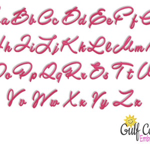 Cursive Machine Embroidery Font Alphabet, Script Machine Embroidery ...