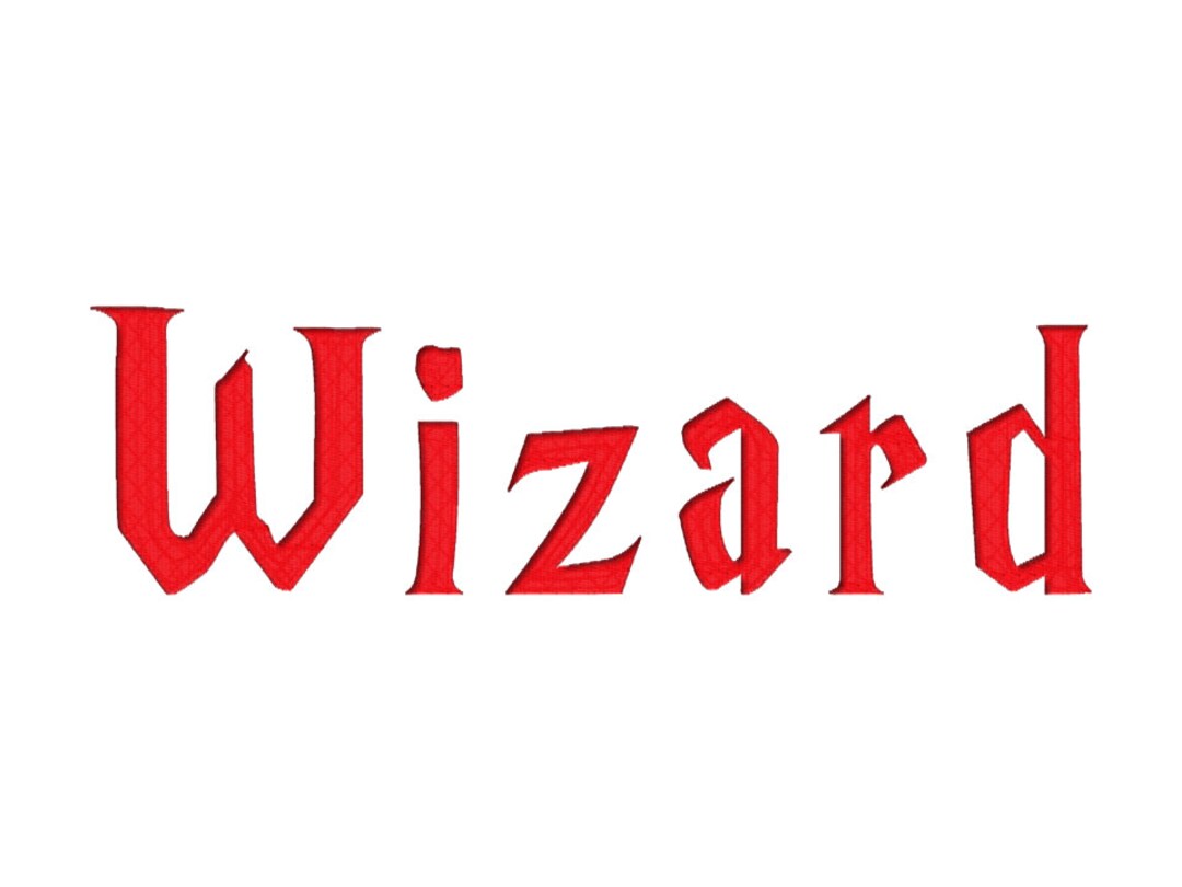 Wizard Machine Embroidery Font Monogram Alphabet BX Ready - Etsy