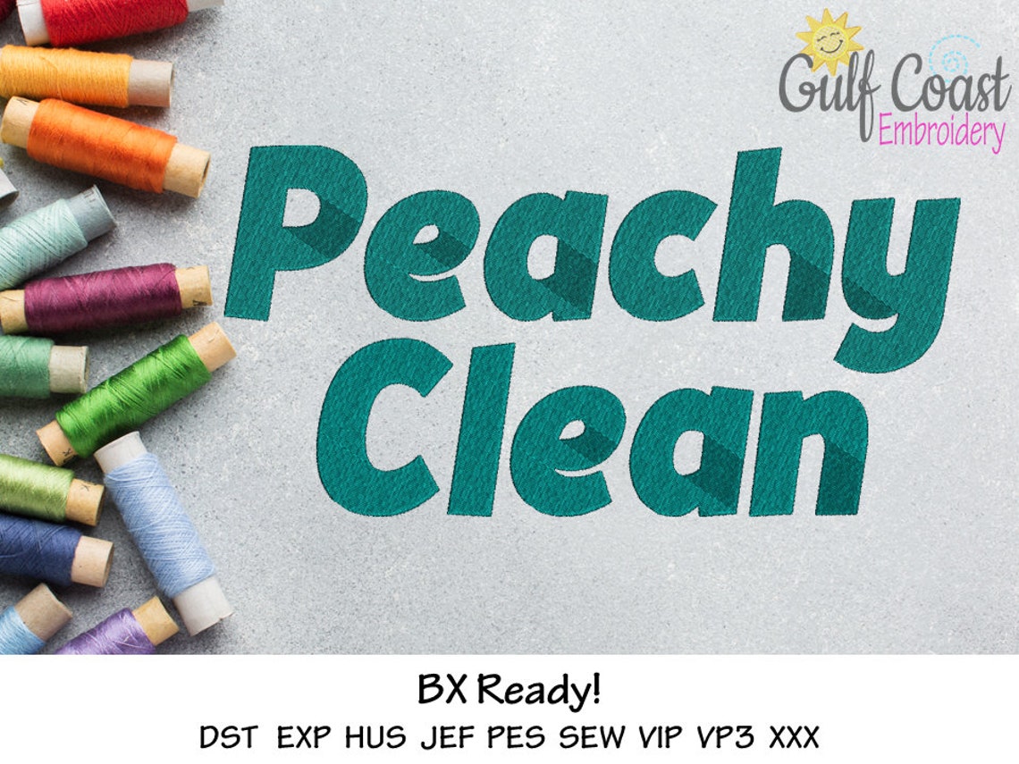 Peachy Clean Machine Embroidery Font Alphabet Machine - Etsy