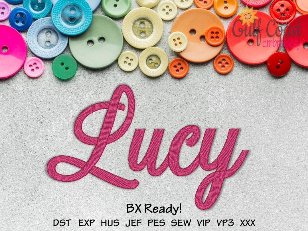 Embroidery Machine Font Alphabet Lucy Machine Embroidery, 3 Sizes ...