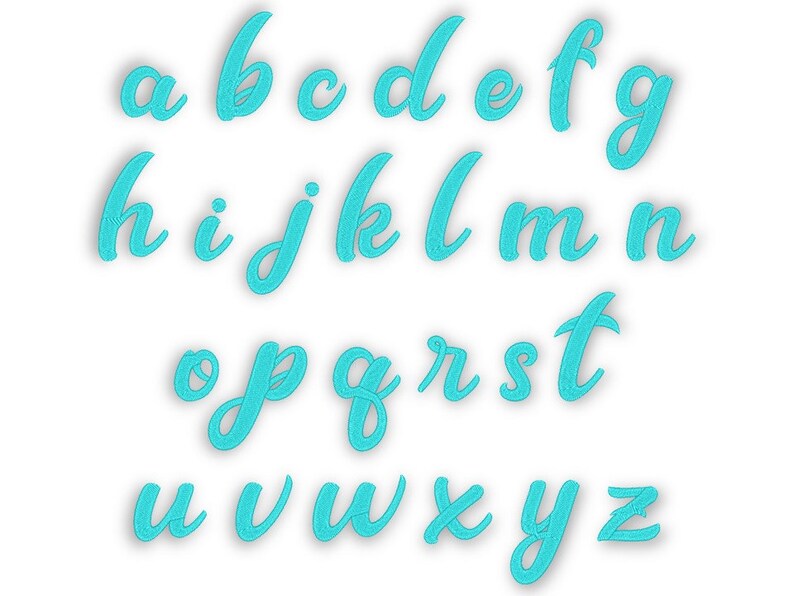 Cursive Machine Embroidery Font Alphabet Script Machine - Etsy