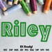 Riley Machine Embroidery Font Alphabet, Sports Machine Embroidery Font ...