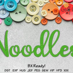 Noodles Fancy Script Machine Embroidery Font Monogram Alphabet Set, Bx ...