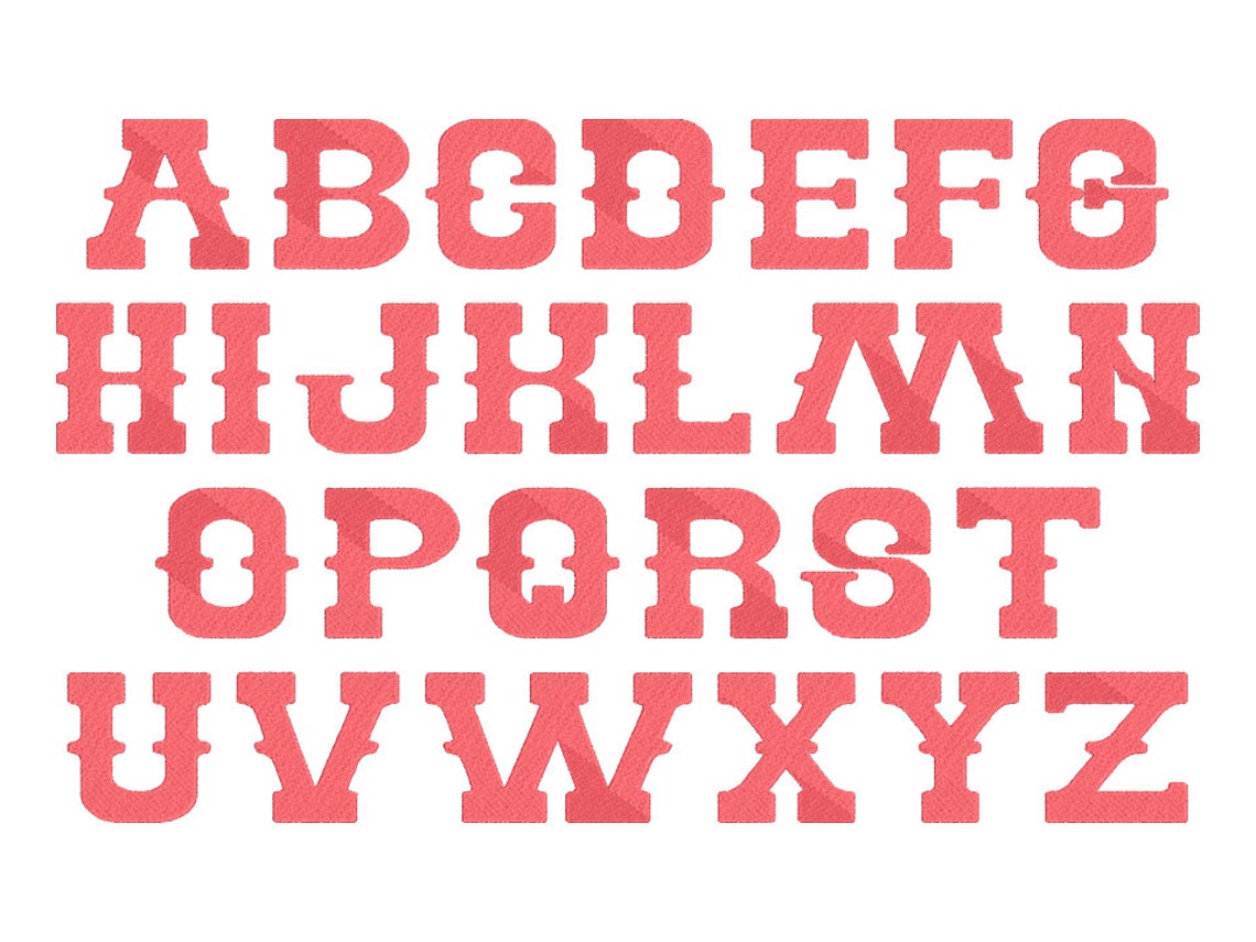Western Embroidery Machine Font BX Embroidery Font Pes - Etsy