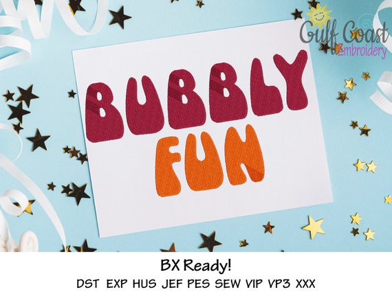 Bubbly Fun Machine Embroidery Font Alphabet Embroidery | Etsy