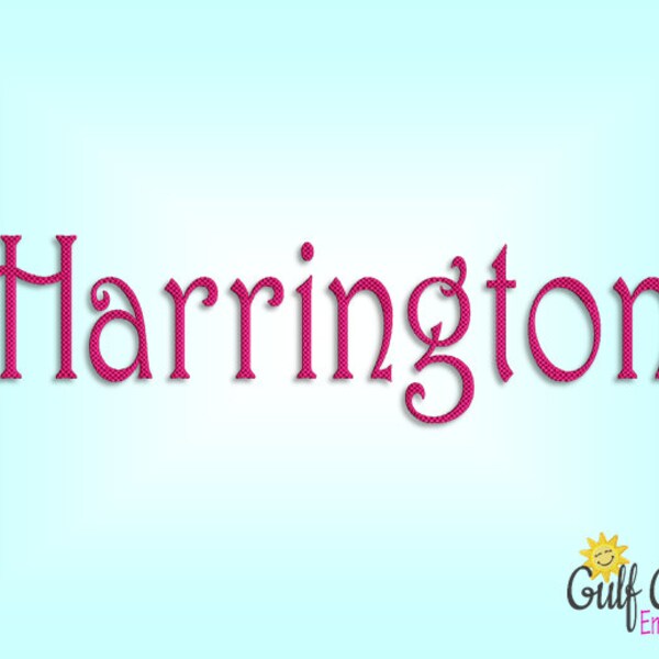 Harrington Font - Etsy