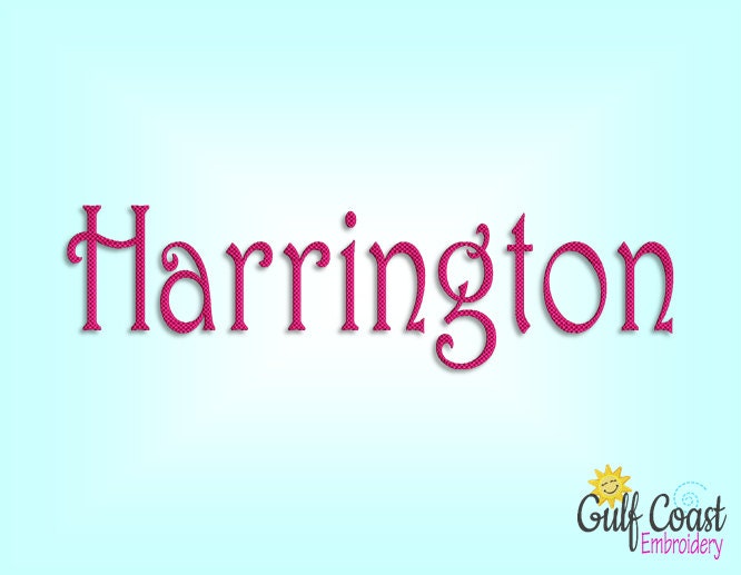 Harrington Embroidery Machine Font Designs Bx Embrilliance - Etsy