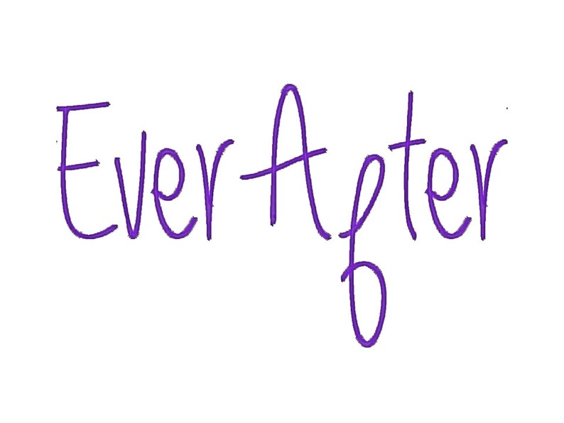 Ever After Machine Embroidery Font Script Embroidery Alphabet | Etsy