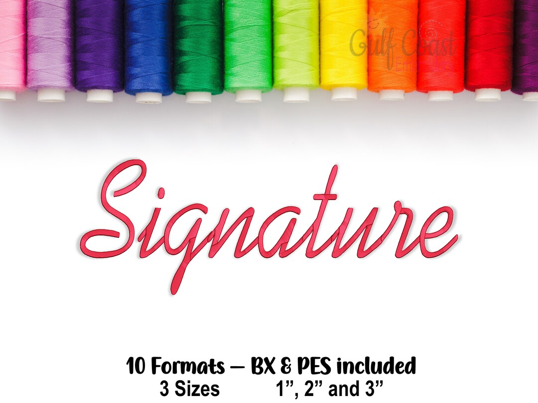 Signature Machine Embroidery Font Monogram Alphabet, Cursive Script ...