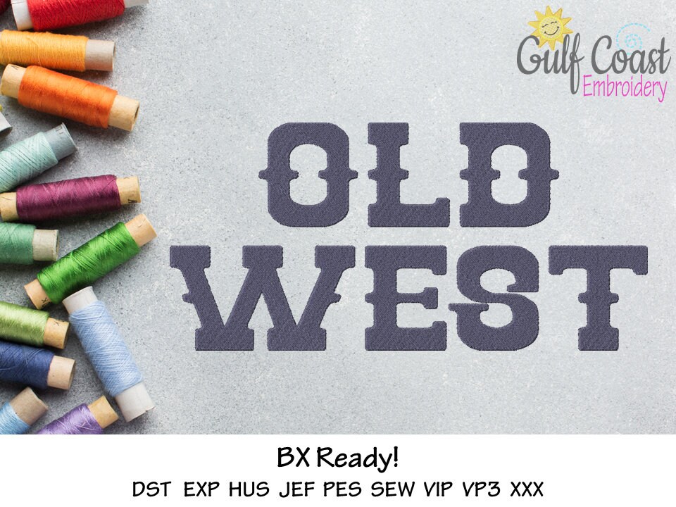 Western Embroidery Machine Font BX Embroidery Font Pes - Etsy