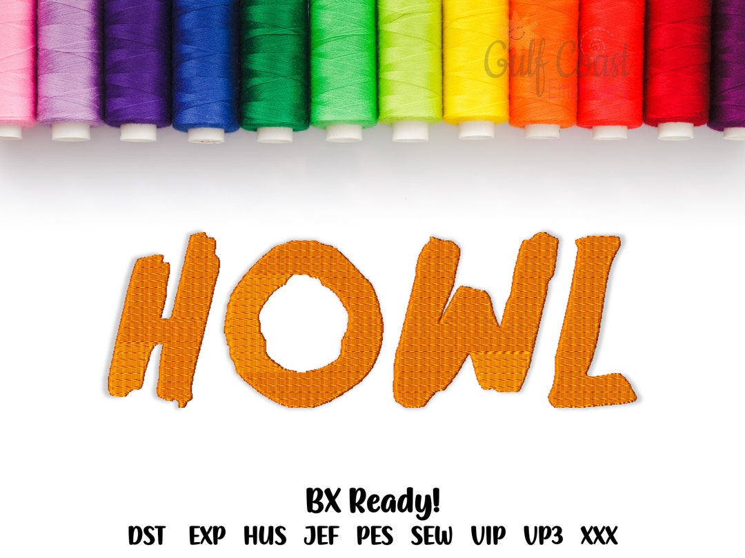Howl Machine Embroidery Font, Halloween Machine Embroidery Font ...