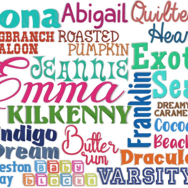 Pes File Font - Etsy