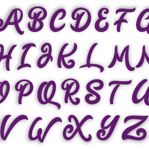 Cursive Machine Embroidery Font Alphabet, Script Machine Embroidery ...