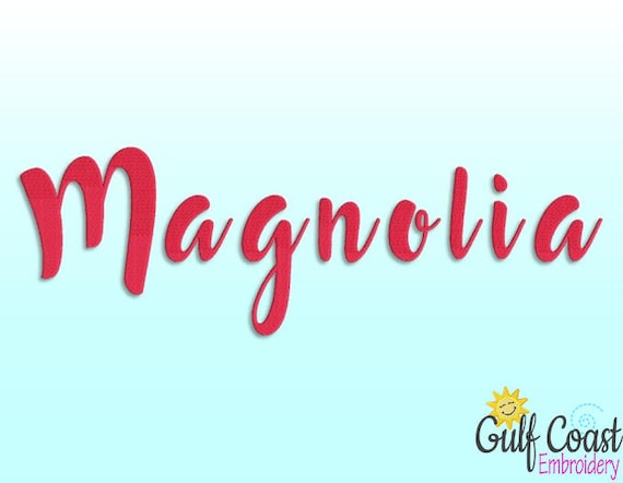 Magnolia Machine Embroidery Font Monogram Alphabet Set Bx | Etsy