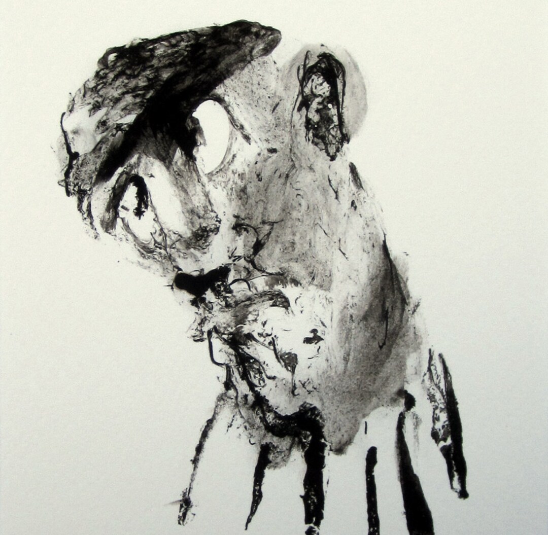 Abstract Ink Portrait Painting 5x7 Fine Art Print Giclee - Etsy Canada