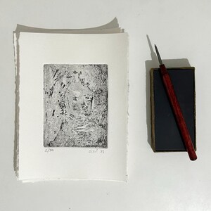 Fragments - Original Etching & Engraving | Abstract Portrayal of a ...