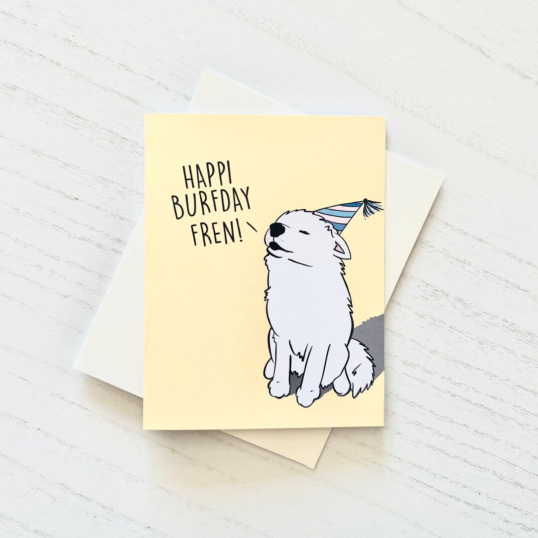 Happy Birthday Samoyed Happy Birthday Card - Etsy