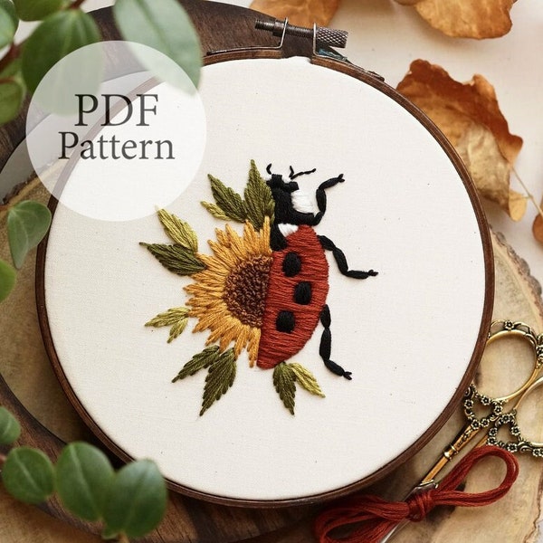 Ladybug Embroidery - Etsy