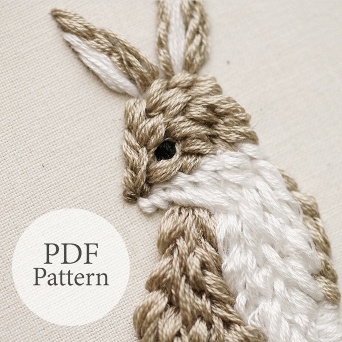 PDF Pattern - 4" Limited Edition - Woodland Hare - Embroidery Pattern ...