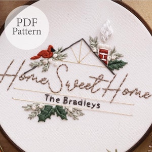 PDF Pattern - 6" Home Sweet Home - With Text Option - Step by Step ...