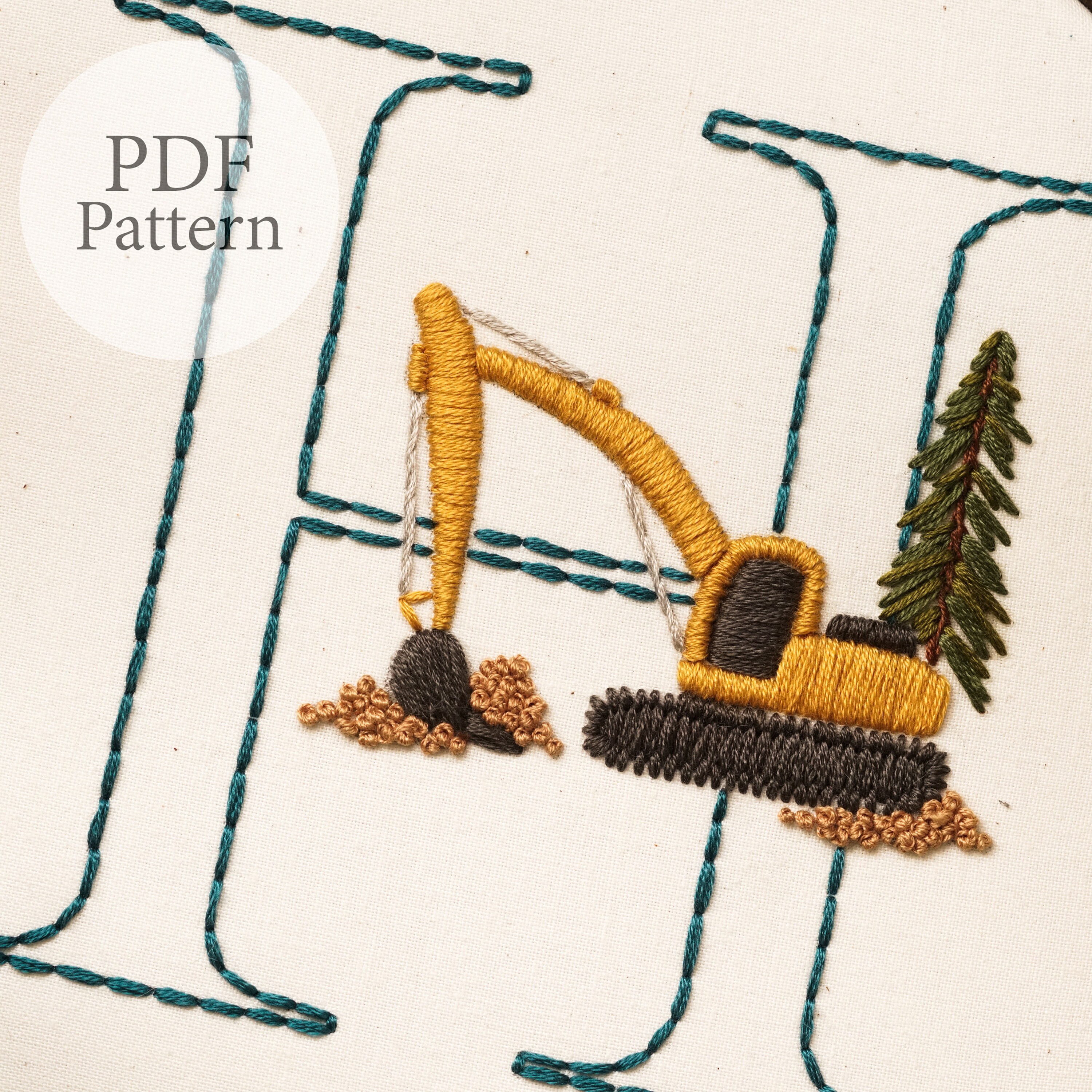 PDF Pattern - A-Z Letters - 8" Digger Monogram - Includes All Letters ...