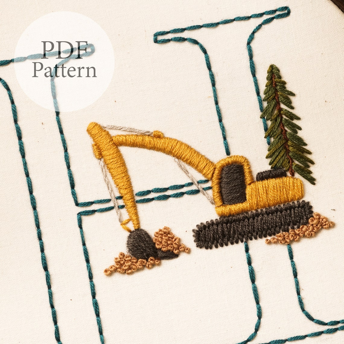 PDF Pattern - A-Z Letters - 8" Digger Monogram - Includes All Letters ...