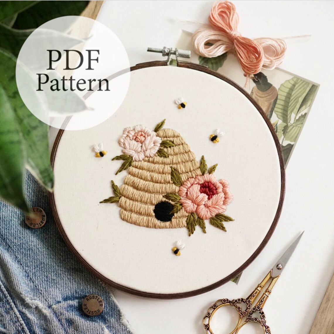 PDF Pattern Floral Beehive Step by Step Beginner - Etsy