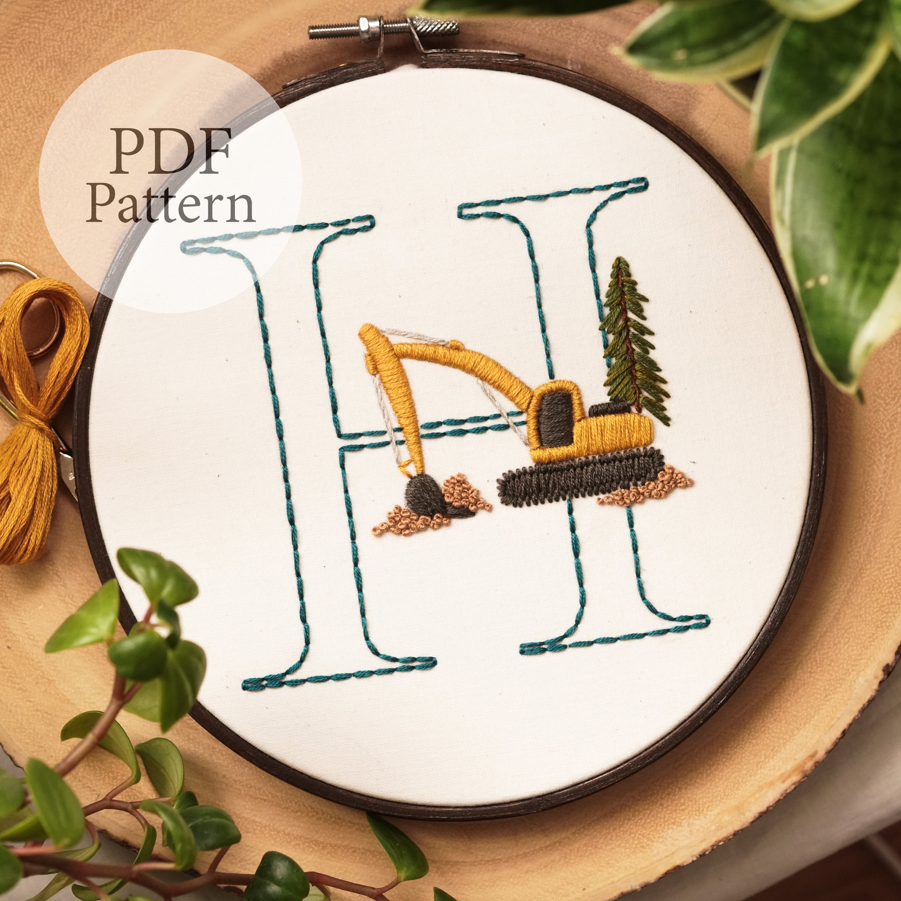PDF Pattern - A-Z Letters - 8" Digger Monogram - Includes All Letters ...