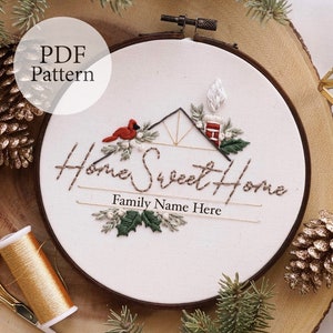 PDF Pattern - 6" Home Sweet Home - With Text Option - Step by Step ...