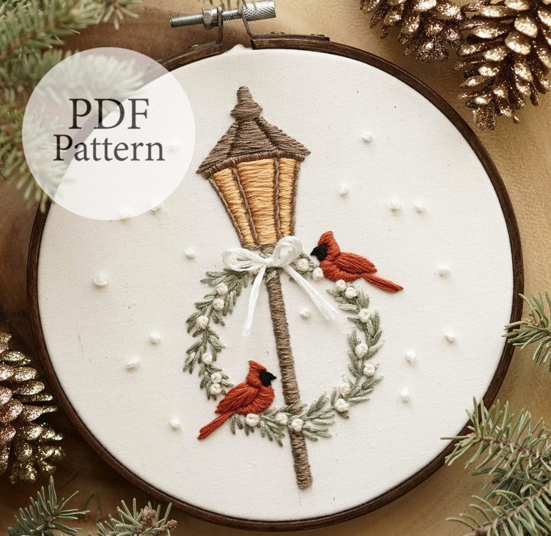 PDF Pattern - 6" Lantern Cardinal Wreath - Step by Step Beginner ...