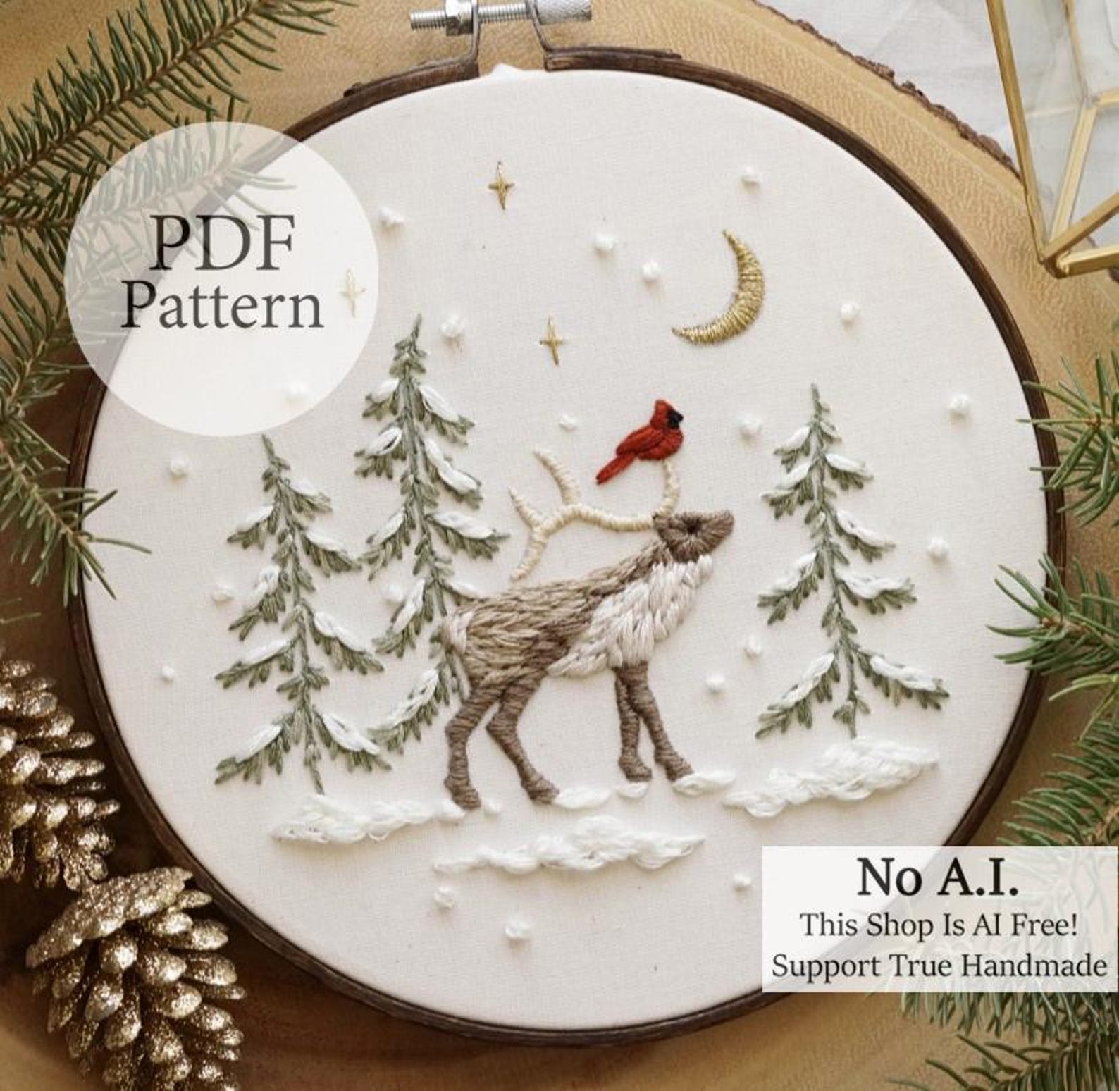 PDF Pattern - 8" Caribou & Cardinal - Bestselling Step by Step Beginner ...