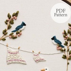 PDF Pattern - 8" Spring Cleaning - Step by Step Beginner Embroidery ...