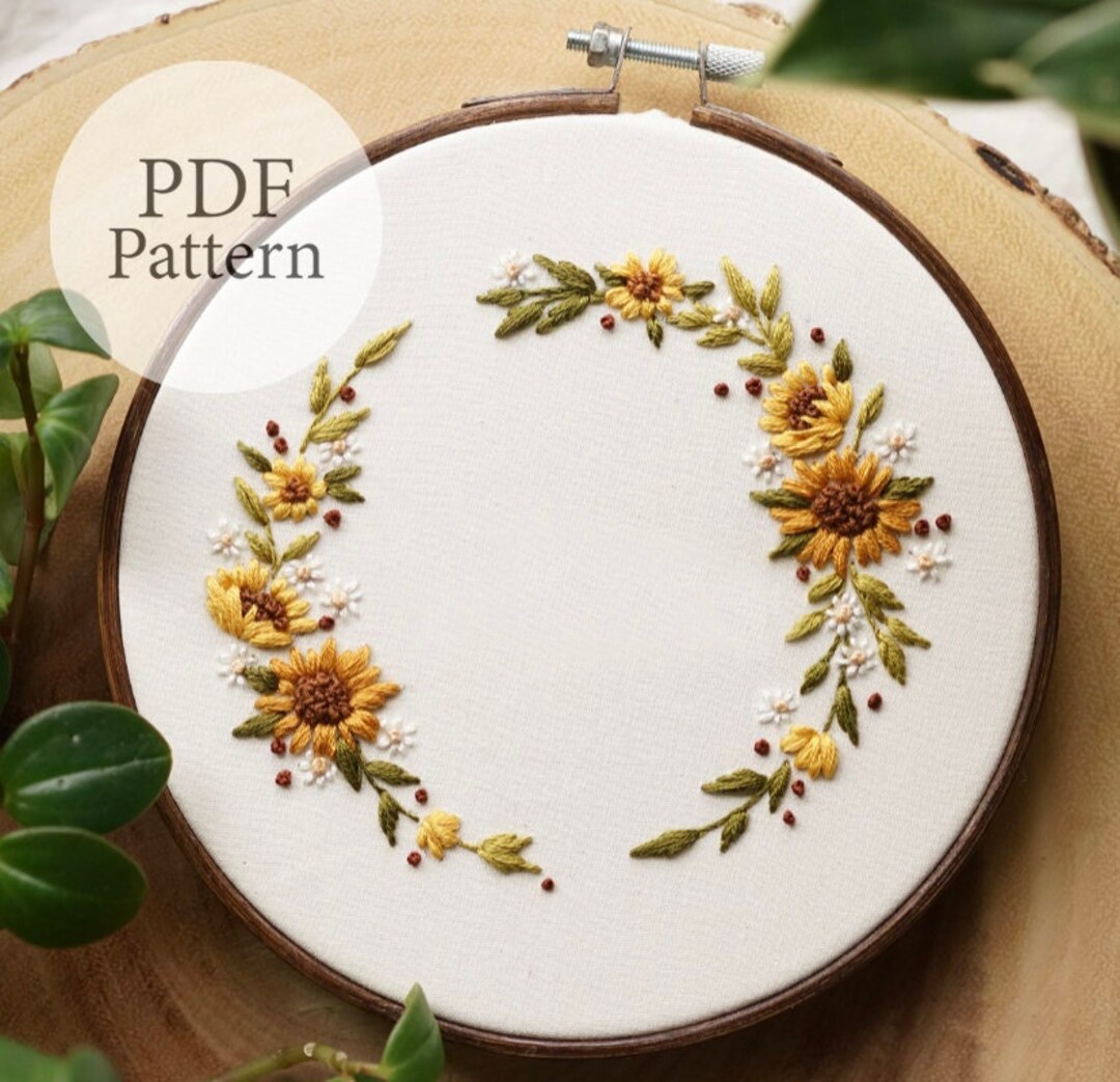 PDF Pattern - 6" Sunshine Wreath - With Text Option - Step by Step ...