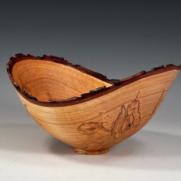 Wood Turned Bowl Live Edge - Etsy